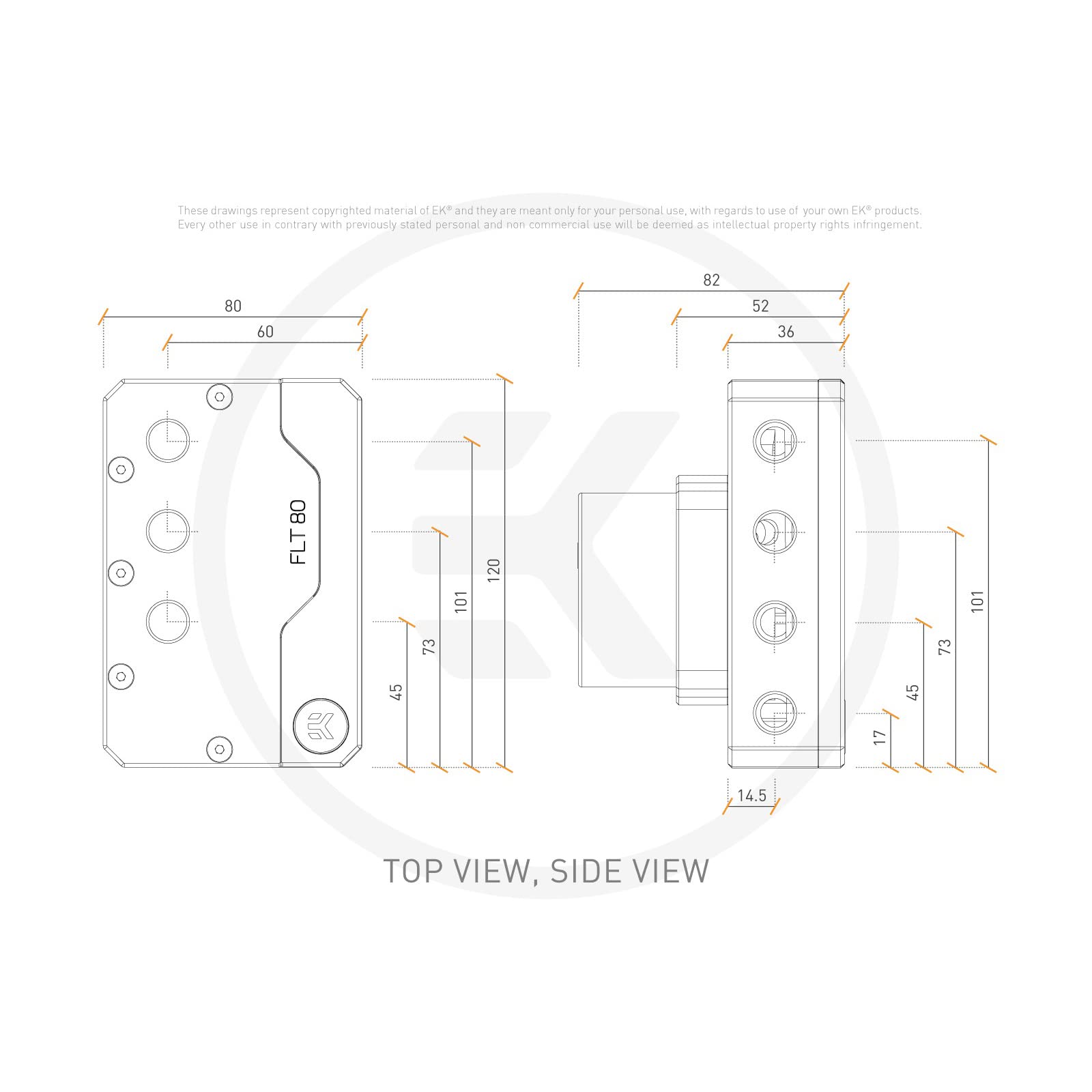 EKWB EK-Quantum Kinetic FLT 80 Pump/Reservoir Combo, D5 PWM, D-RGB, Plexi