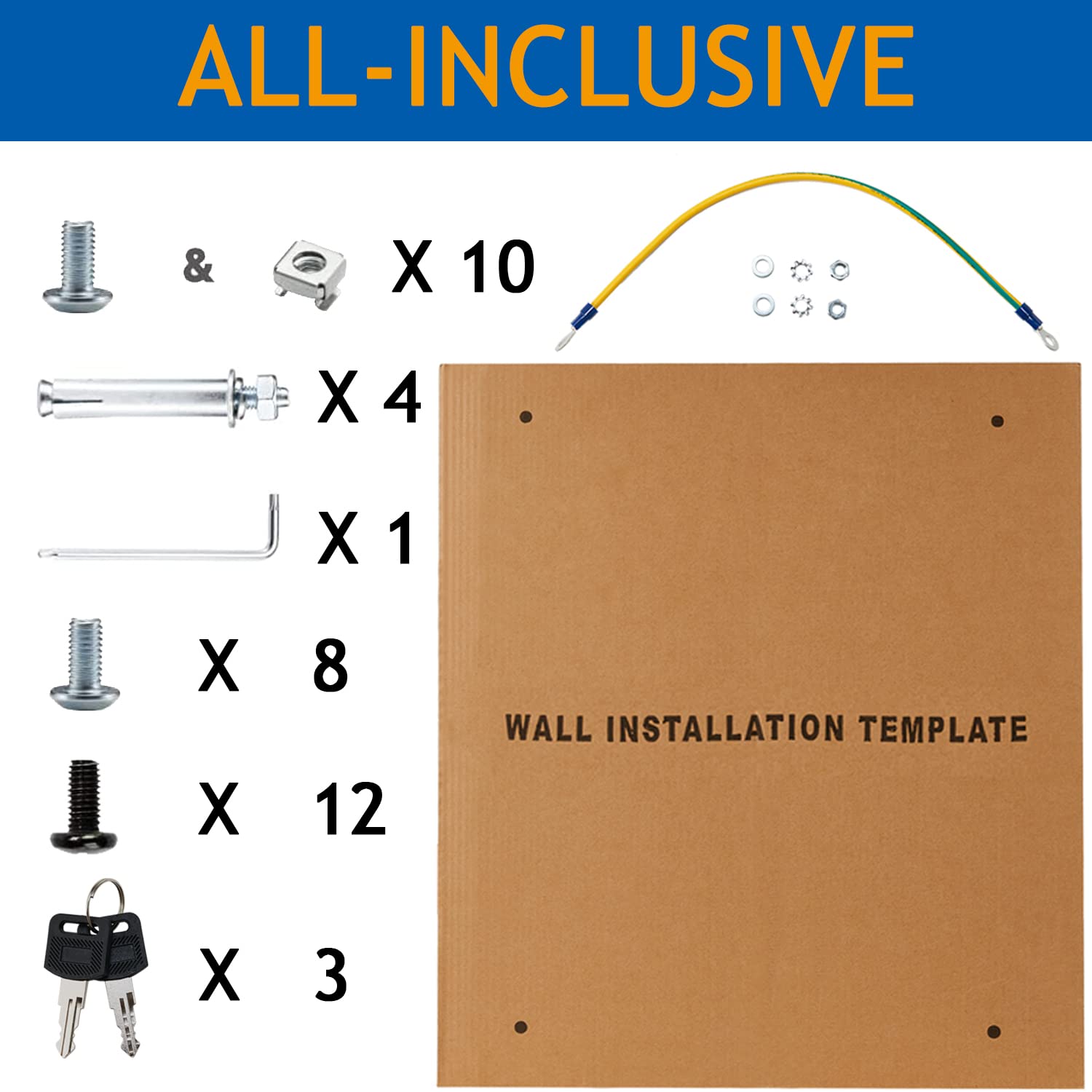 6U Wall Mount Server Cabinet Network Rack Enclosure Locking Glass Door by Tedgetal