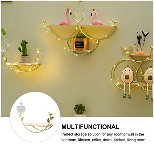 DOITOOL Floating Shelves Wall Mounted Wall Shelf Metal Storage Rack Holders Butterfly Style for Home Living Room Bedroom Decoration