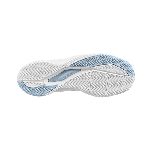 WILSON Women's Rush Pro Ace Sneaker, White/Baby Blue, 9