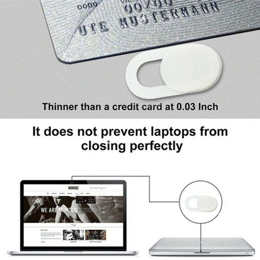 Hai Lan 10pcs Webcam Cover Plastic Camera Cover Slider Privacy Sticker 0.7mm Ultra-Thin Plastic Web Camera Cover for Laptop PC Mobile Tablet Phone