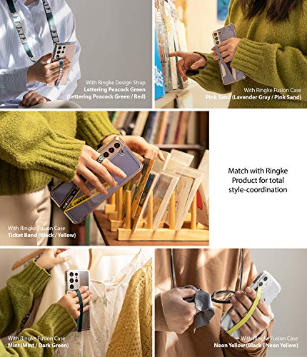 Ringke Band Strap Slim, Microfiber Phone Strap Holders for Smartphone Case - Peacock Green