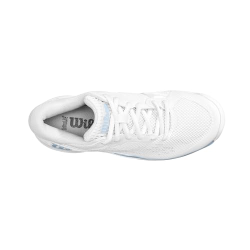 WILSON Women's Rush Pro Ace Sneaker, White/Baby Blue, 9