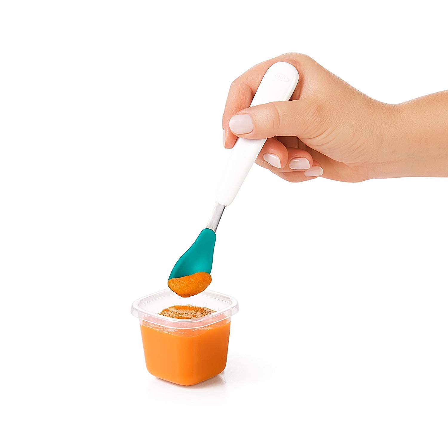 OXO Tot Baby Blocks Food Storage Containers, Teal, 2 Ounce - Set of 2