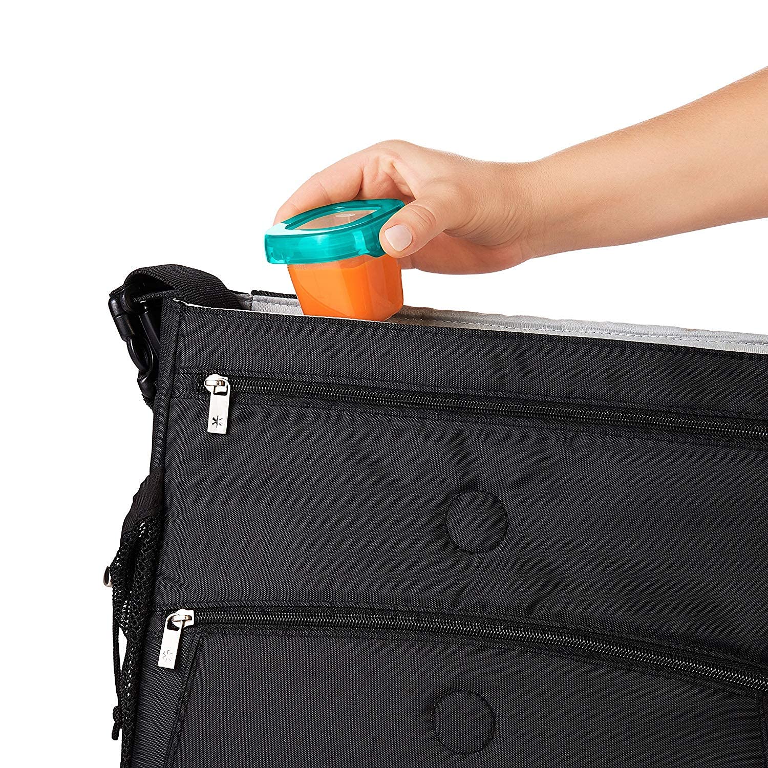 OXO Tot Baby Blocks Food Storage Containers, Teal, 2 Ounce - Set of 2