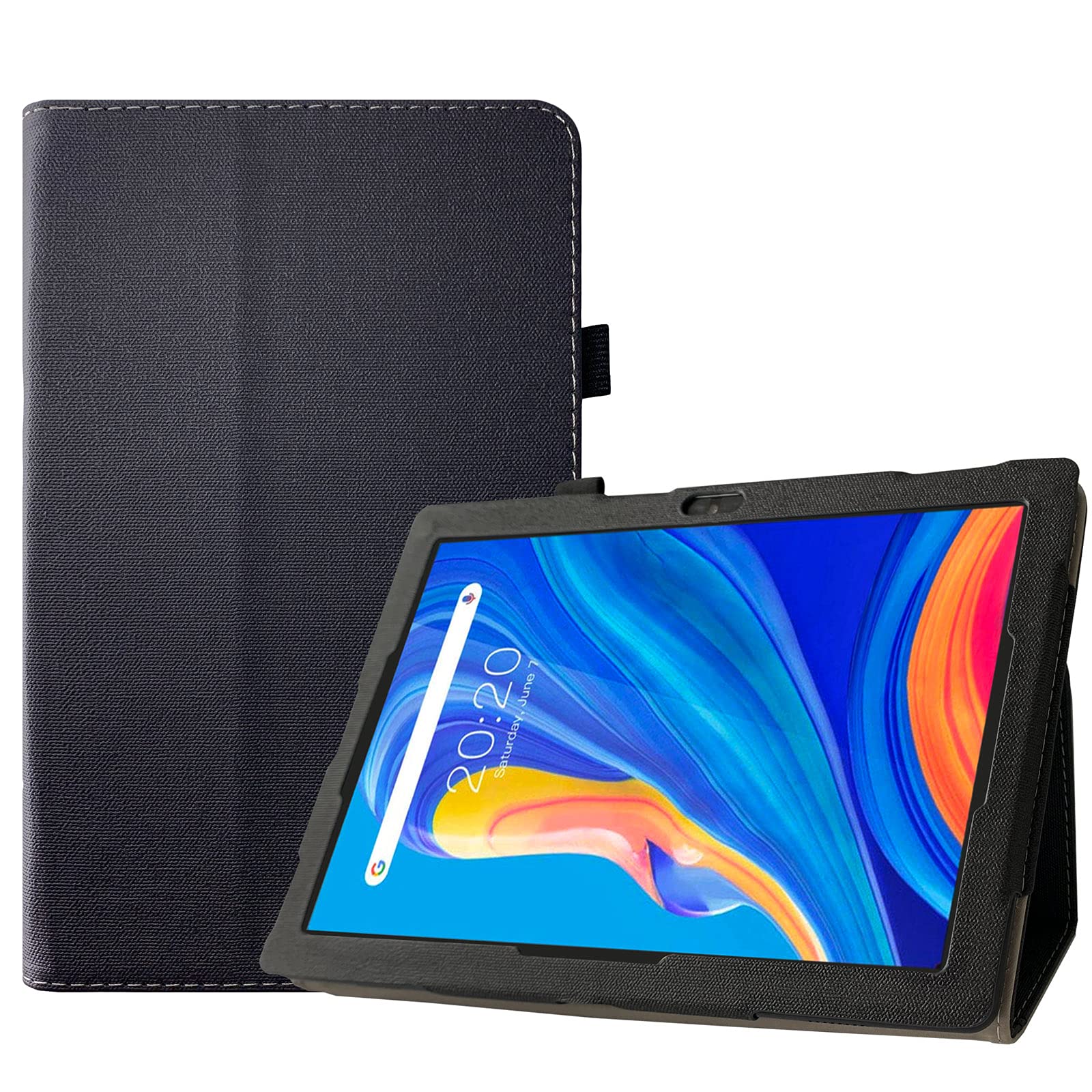 (for BYYBUO 10.1 Tablet) Transwon Case Cover for BYYBUO Smartpad A10_L/ A10/ T10/ T10 Pro/BYYBUO T30 Tablet Case/Oangcc A6 Pro Tablet/GOODTEL G10 Tablet Cases - Black