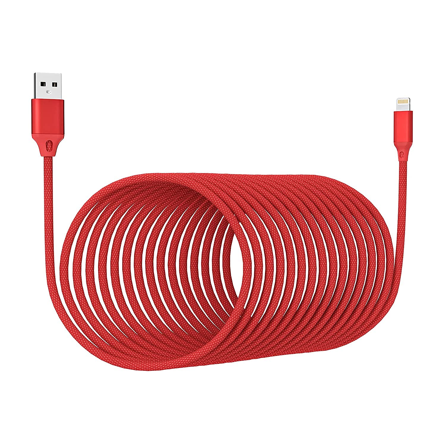 iPhone Charger 26FT/8M [Apple MFi Certified] Lightning Cable Extra Long iPhone Charging Cord Nylon Braided Fast Apple Charger Cable 2.4A for iPhone 13 12 11 Pro X XS Max XR/8 Plus/7 Plus/6/6s Plus/5s
