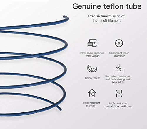 CHPOWER 2 Meter Capricorn for 1.75mm Filament with PTFE Teflon Tube Cutter + Upgraded PC4-M6 and PC4-M10 Pneumatic Fittings