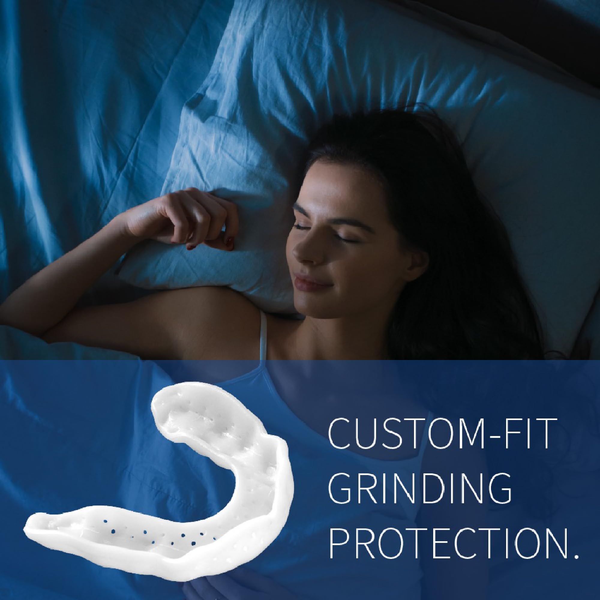 SOVA 3D Night Guard with Case - 2.0mm Thin - Custom-Molded Fit - Protects Against Nighttime Teeth Grinding & Clenching - FSA/HSA Eligible - Odor & Taste Free - Remoldable Up to 20 Times - Non Toxic