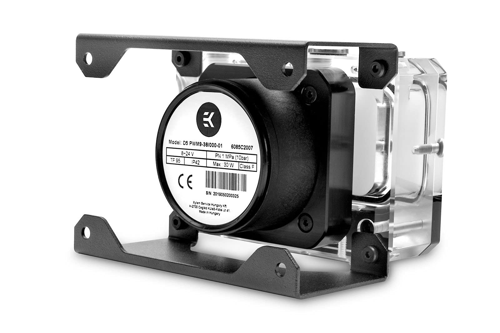 EKWB EK-Quantum Kinetic FLT 80 Reservoir with D5/DDC Body, D-RGB, Pump Not Included, Plexi