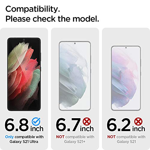Spigen NeoFlex Screen Protector Designed for Samsung Galaxy S21 Ultra (2021) [2 Pack] - Case Friendly