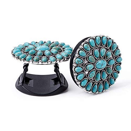 Turquoise Western Phone Grip Teal Marble Stone Phone Holder UYH6