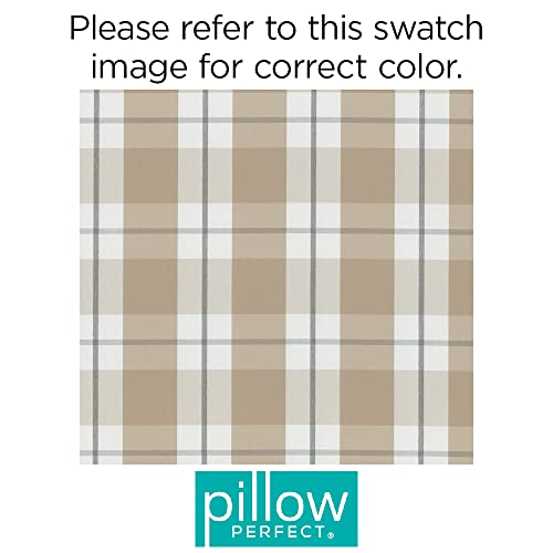 Pillow Perfect Outdoor/Indoor Branson Birch Throw Pillows, 16.5" x 16.5", TAN 2 Count