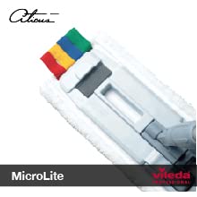 Vileda Professional - Microlite Mop, Microfiber for Smooth Floors, Polyamide Abrasive Strips for Hard to Get Dirt
