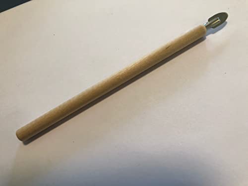 Lottery Card Scratching Tool. Wood Handle (Clear Finish) and a Metal tip.