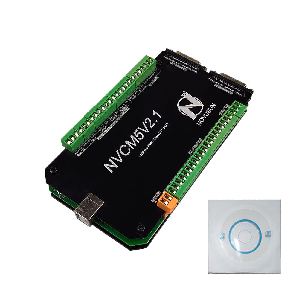 Davitu Motor Driver - CNC USB card kit NVCMV2.1 4-axis USB card 300KHz Controller 3 4 5 6-axis motion control card breakout board, 75W 24V DC - (Voltage: 3 AXIS)