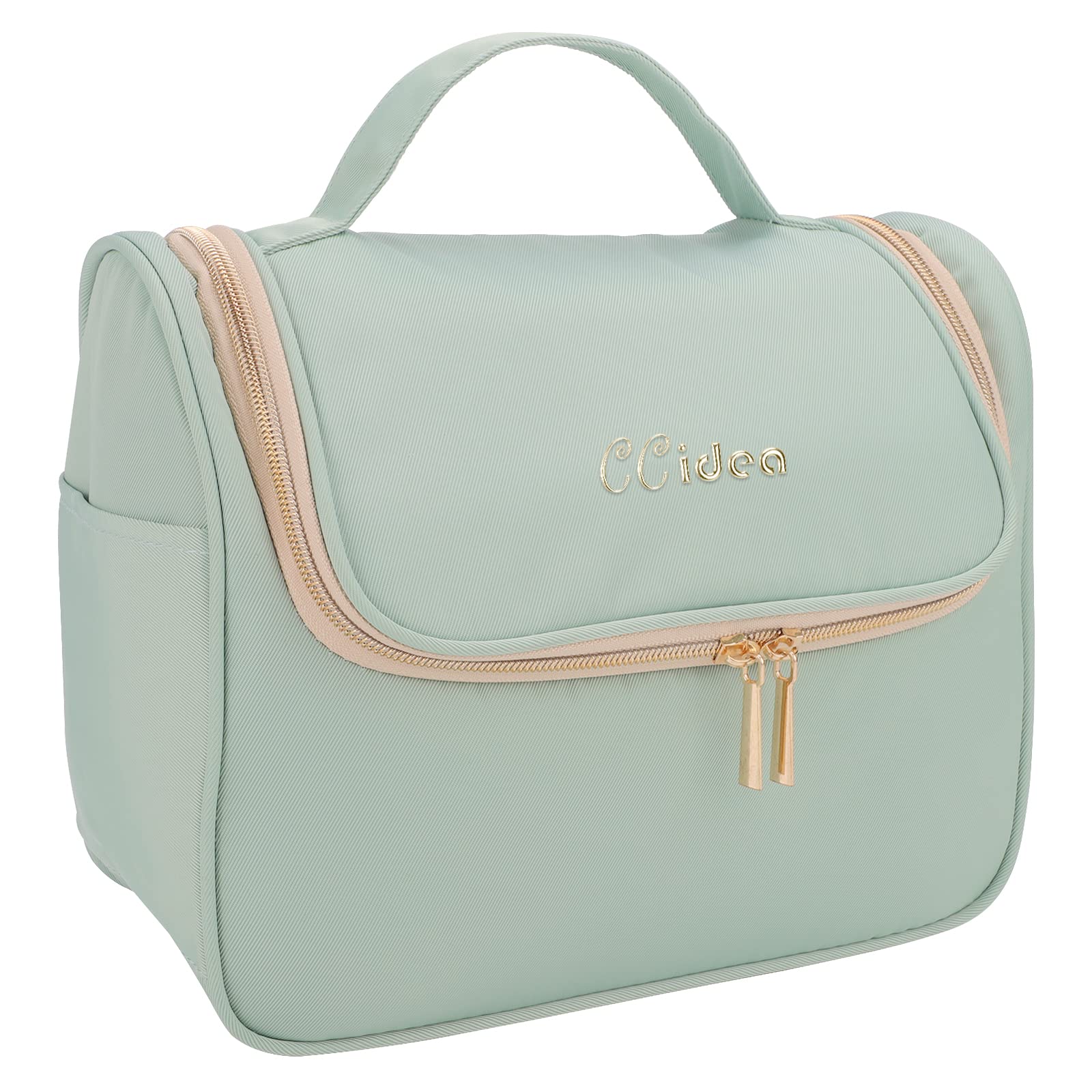 CCidea Cosmetic Bag Makeup Bag for Women Hand-PortableTravel Large Toiletry Bag Organizer (Green)