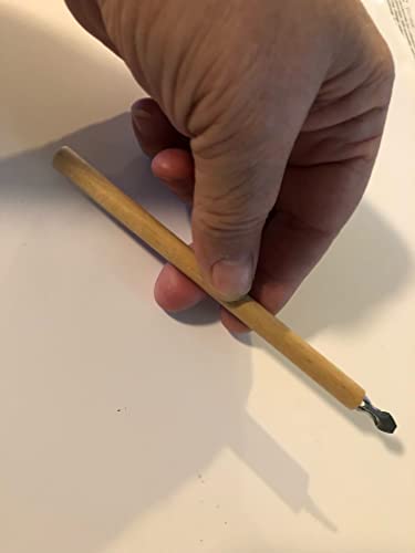 Lottery Card Scratching Tool. Wood Handle (Clear Finish) and a Metal tip.