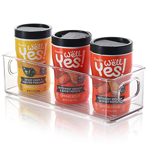 StorageBud Pantry Organization And Storage - Refrigerator Organizer Bins - Stackable Clear Fridge & Freezer Organizer Bins - Great Bins For Pantry, Storage, Organizer, Fridge, Freezer, & More