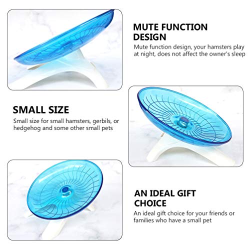 TEHAUX Hamster Flying Saucer Silent Running Exercise Wheel for Gerbil Rat Mouse Hedgehog Small Animals ( Random Color