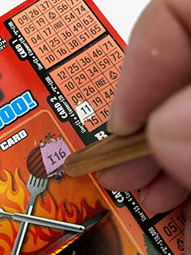 Lottery Card Scratching Tool. Wood Handle (Clear Finish) and a Metal tip.