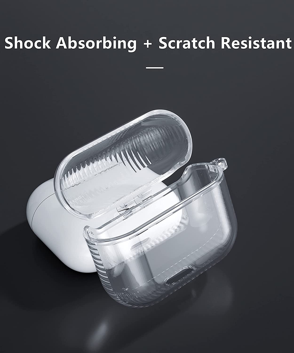 Clear Case for AirPods 3, 2021 Transparent TPU Non-Yellowing Cover with Keychain Conjoined Design Shockproof Rugged Skin Accessories for Airpod 3 Charging Case (Crystal Clear-1)