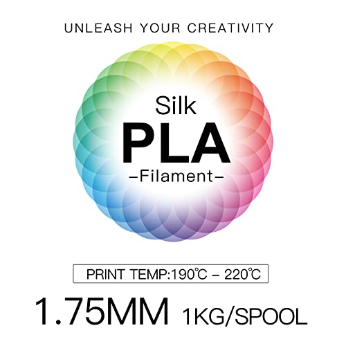 Micro Center Inland Pink Silk PLA 3D Printer Filament, Pink Shiny 3D Printing Filament 1.75mm, Dimensional Accuracy +/- 0.03 mm - 1 kg Spool (2.2 lbs), Clog Free Colorful Filaments