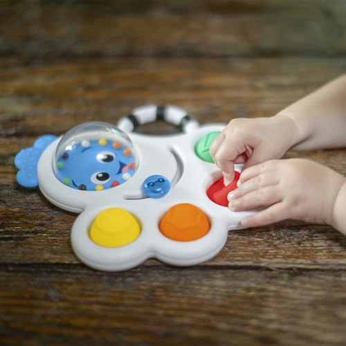Baby Einstein Octopus 3-in-1 Bubble Pop Dimple Fidget Toy and BPA Free Teether, Age 6 Months+