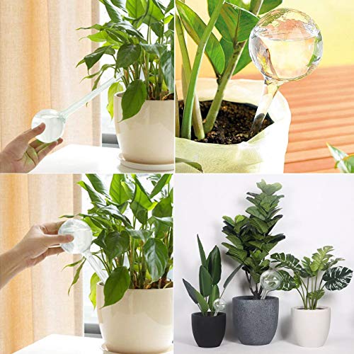 Gddochn 6 Pack Plant Self-Watering Bulbs,Clear Garden Watering Globes,Automatic Water Device for Plants,Indoor Outdoor Decor
