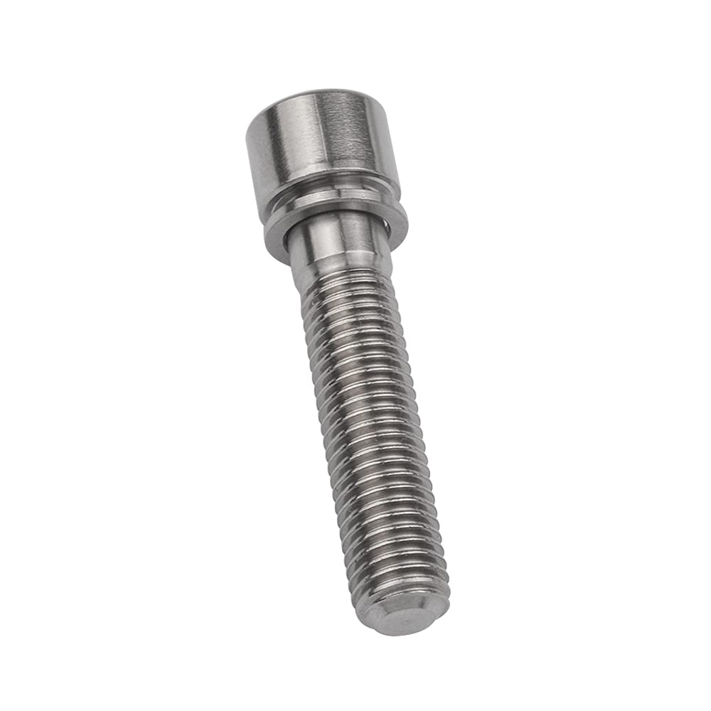 Wanyifa Titanium M7 32mm 1.0mm Pitch Allen Hex Socket Head Bolt Screw with Washer Pack of 4(Silver)