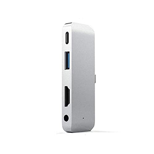 NIZYH USB Type-C Mobile Pro Hub Adapter with USB-C PD Charging USB 3.0 & 3.5mm Headphone Jack Tablet Hub (Color : B)