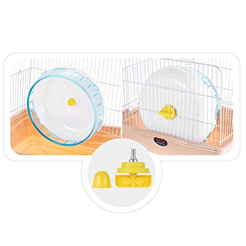 Zhang Ku 5.5inch Silent Hamster Wheel-Pets Running Sports Exercise Wheel Jogging Wheel Hamster Rat Gerbil Silent Spinner (Blue)