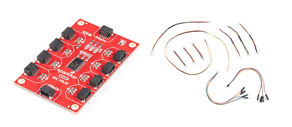 SparkFun Qwiic Mux Breakout - 8 Channel (TCA9548A) & Qwiic Cable Kit Bundle - Easily Read Multiple sensors w/The Same I2C Address Or Communicate w/Multiple I2C Devices with Different addresses