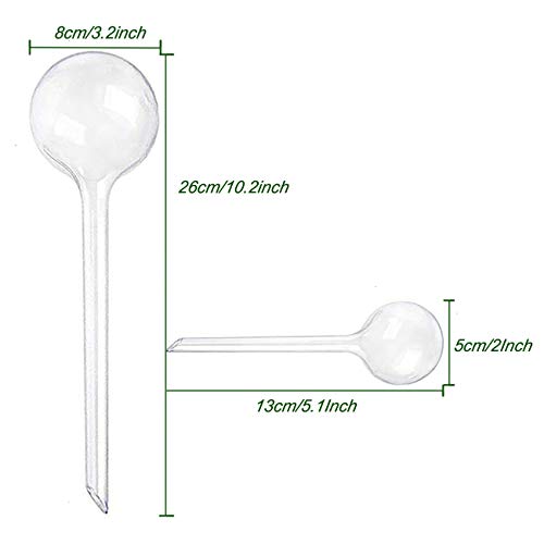 Gddochn 6 Pack Plant Self-Watering Bulbs,Clear Garden Watering Globes,Automatic Water Device for Plants,Indoor Outdoor Decor