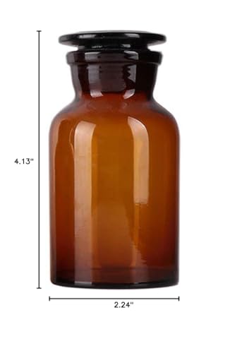 Amber Glass, Wide Mouth, Reagent Bottle, 125mL