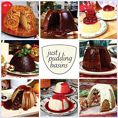 Just Pudding Basins 3 Pint Plastic Pudding Basin and Lid Clear 2 Pack 3pt Steam Dessert Bowls