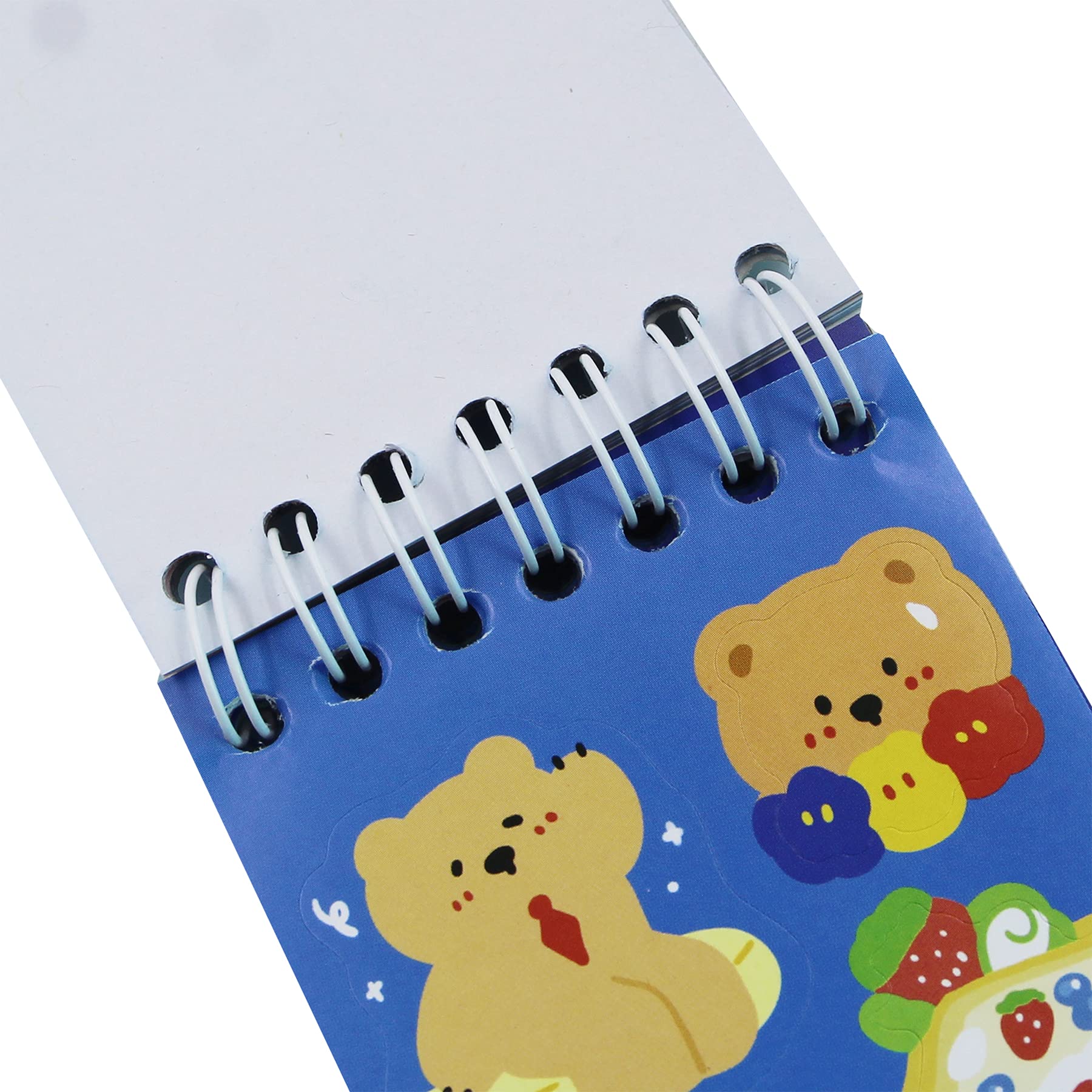 ANKOMINA 50 Sheets Cute Bear Sticker Spiral Book Small Cartoon Animal Decorative Stickers Korean Stationery for DIY,Journal,Scrapbooking,Laptop,Phone,Luggage,Water Bottle