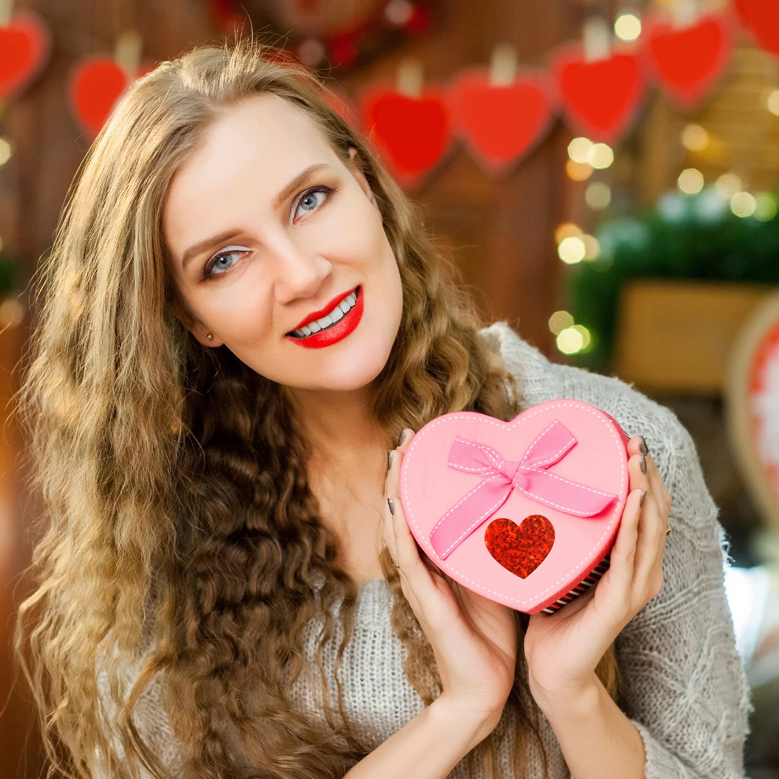 Glitter Valentine's Day Heart Stickers for Envelopes 500pcs Valentine Stickers Decorative Love Stickers Holiday Decorations Wedding Supplies