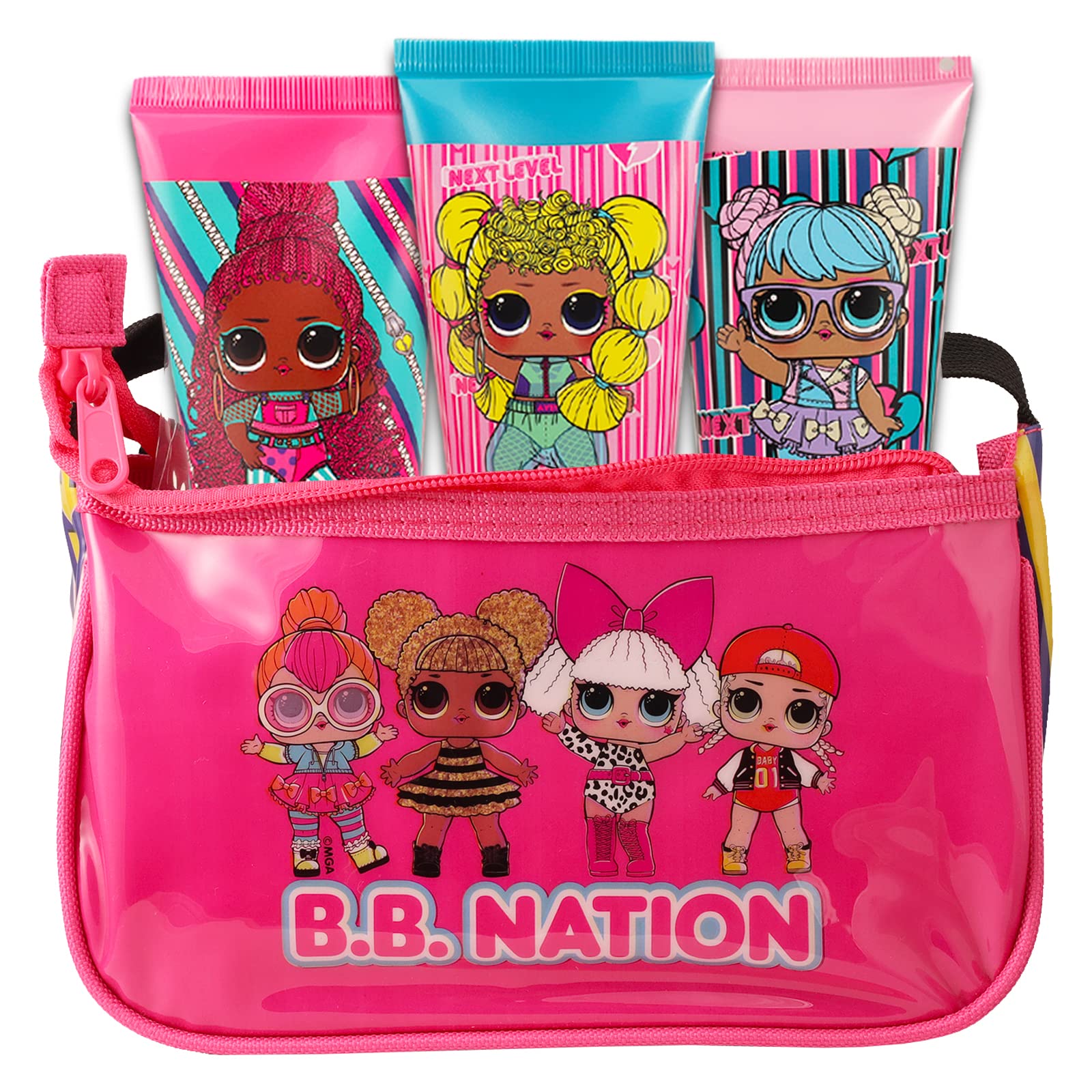L O Dolls Ultimate Bathroom Set for Kids, Toddlers ~ 7 Pc LOL Bath Bundle with Body Wash, Bubble Bath, Bomb, Sling Bag, and More (LOL Accessories Girls)