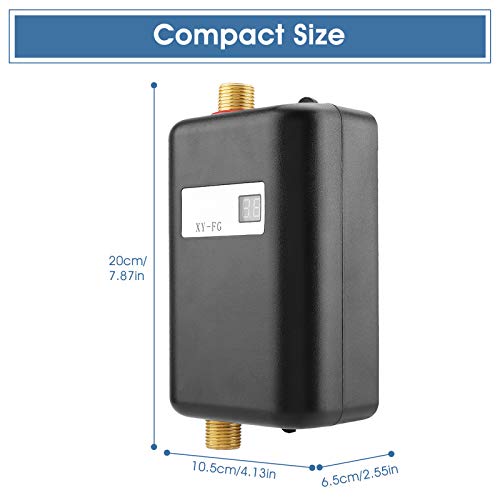 Tankless Water Heater, 110V 3000W Portable Mini Instant Electric Hot Water Heater System with LCD Digital Display for Household Indoor Bathroom Kitchen Washing