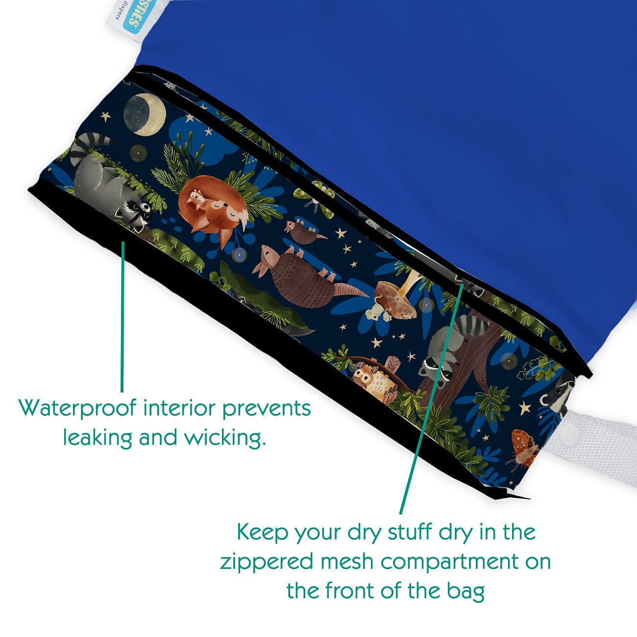 Thirsties Reusable Wet Dry Diaper Bag - Nightlife