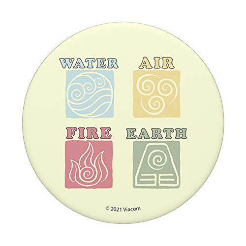 Avatar: The Last Airbender Nation Elements Symbols PopSockets PopGrip: Swappable Grip for Phones & Tablets