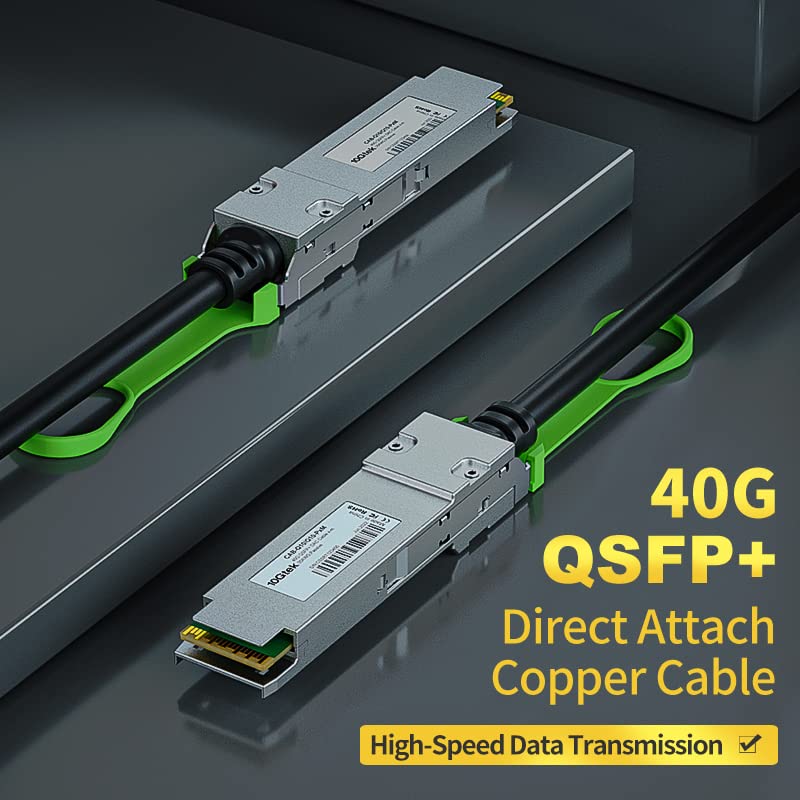 ipolex 40G QSFP+ DAC Twinax Cable, 40GBASE-CR4 Passive Direct Attach Copper Cable, 0.5m (1.64ft), for Cisco QSFP-H40G-CU50CM, Meraki MA-CBL-40G-50CM, Intel XLDACBL05, Mikrotik, Netgear, TP-Link,D-Link