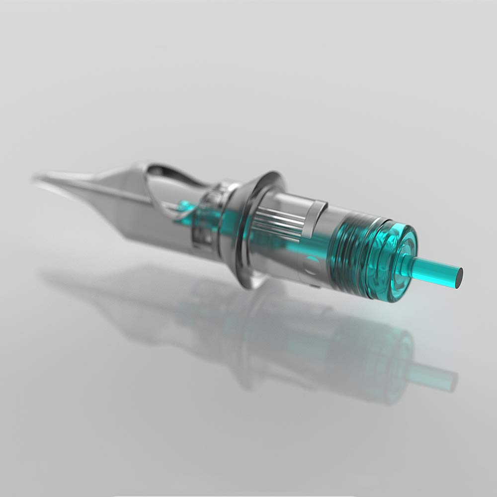 STIGMA Aquamarine Knight Tattoo Cartridge Needles 50pcs Assorted Sizes 0.35mm RL+RM (1203RL 1205RL 1207RL 1209RM 1215RM) Round Liner/Round Magnum EN02B-50KIT-X