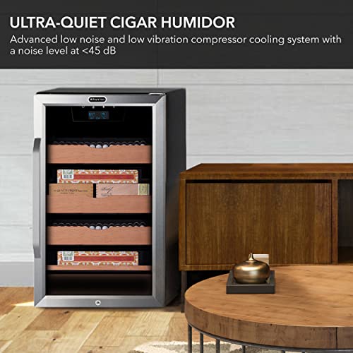 Whynter CHC-421HC 4.2 cu. ft. Cigar Cabinet Cooler Humidor with Built-in Heating & Cooling System, Humidity Temperature Control and Spanish Cedar Shelves