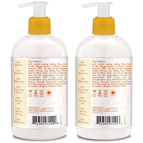 Shea Moisture Shampoo and Conditioner Set, Coconut Custard Make It Last Wash N’ Go Shampoo 13 Ounce, Coconut Custard Make It Last Wash N’ Go Conditioner 13 Ounce