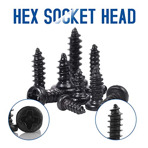 LUANAYUN-PHONE CASE LL-AA 200pcs Pan Head Tapping Screws Set M2 M2.3 M2.6 Round Mini Screw Laptop Computer Screw Cross Wood Screw Set AA-LL (Color : DH PA 200)