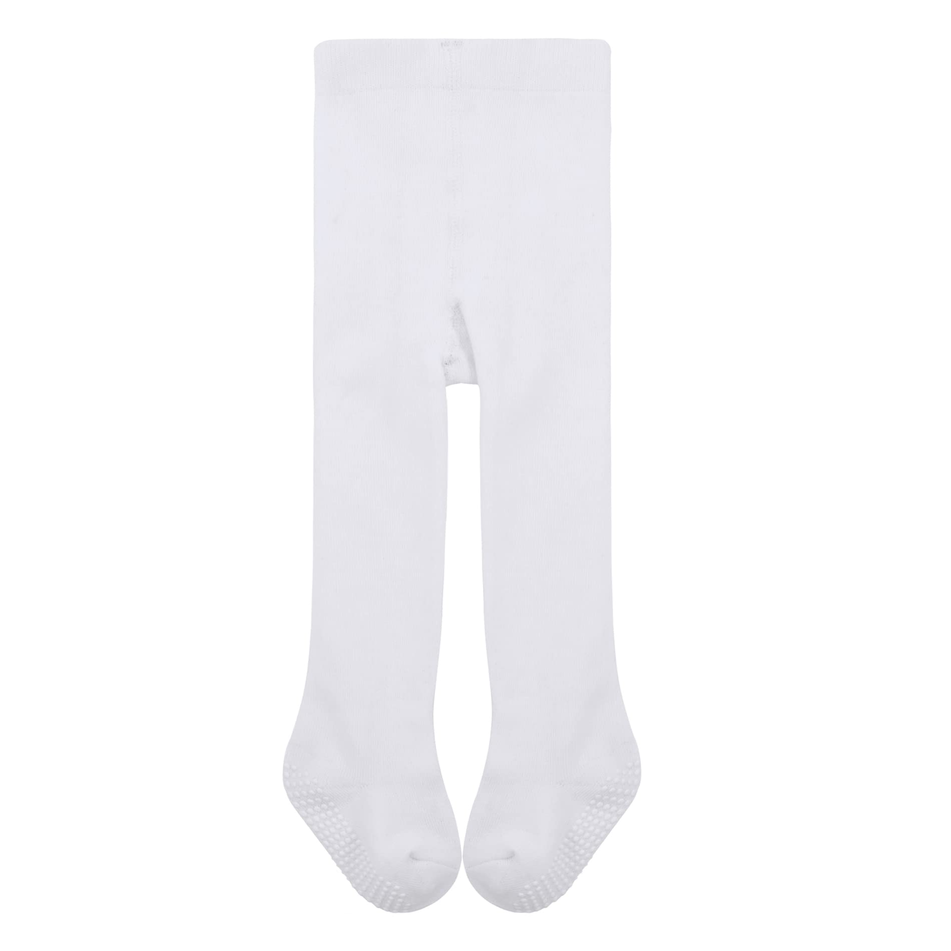 American Trends Baby Tights Non Slip Skid Baby Girl Tight Cable Knit Infant Leggings Toddler Stocking Pants 1 Pack White 6-12 Months