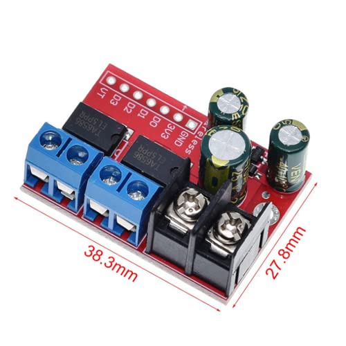 Davitu Motor Driver - 1 Pcs H Bridge Remote Control 5A 3V-14V Dual DC Motor Drive Module Voltage Reverse PWM Speed Regulation Double Super L298N