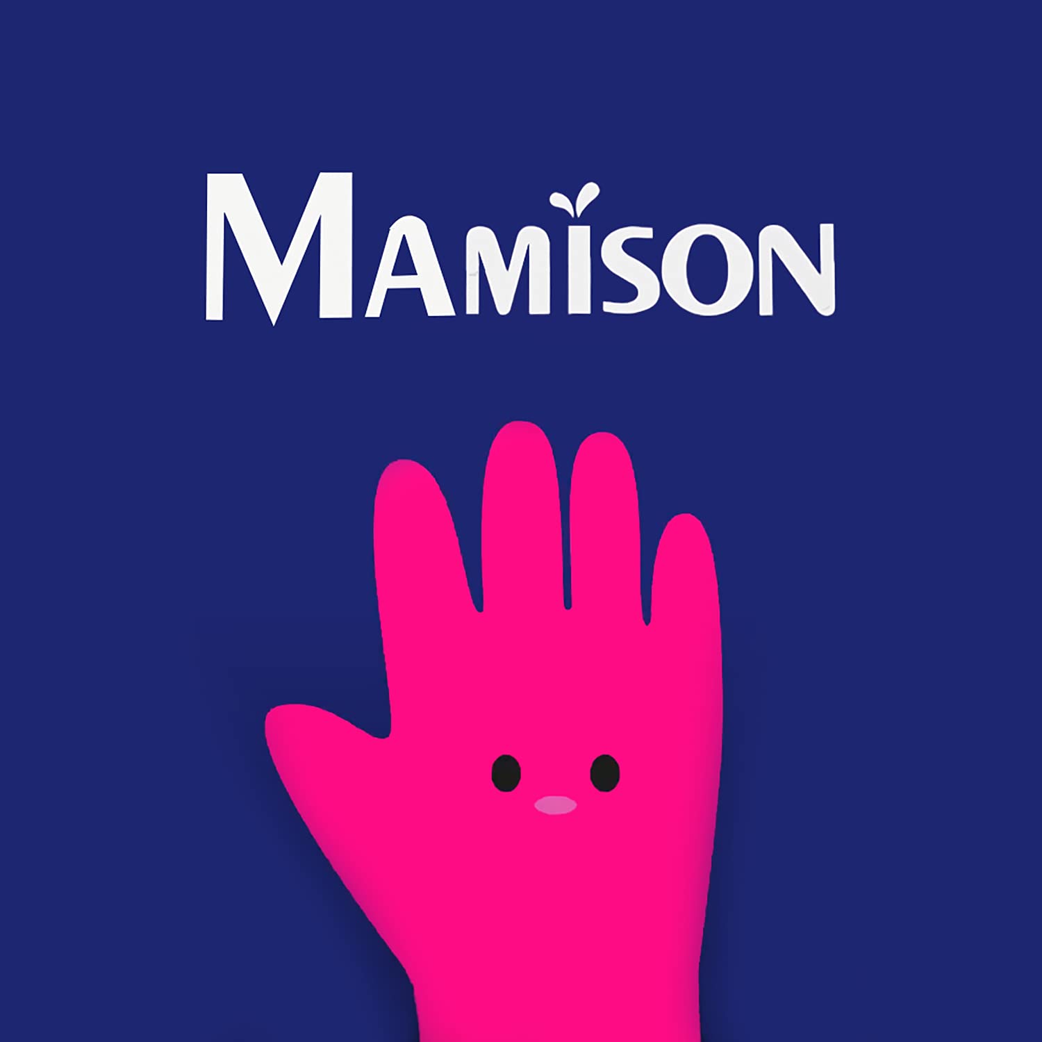 Mamison Quality Non-Slip Reusable Rubber Gloves. Kitchen & Cleaning House Hold (White Medium (2 Pairs))